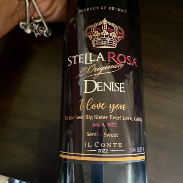 Custom Wine Label,custom Stella Rosa Label,custom Wine Gift,750ml Wine ...