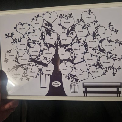 45 Hearts Family Tree Clipart SVG, EPS, Dxf, Png, Pdf, /hand Drawn Tree ...