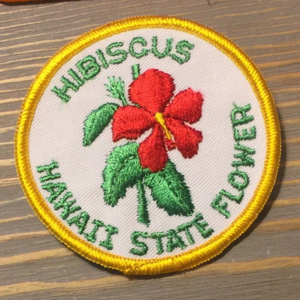 Hawaii Patch - Hibiscus, HI Tropical Flower, Aloha Badge 3" (iron On ...