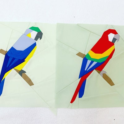 Parrot Quilt Block Pattern, Bird Pattern, PDF Instant Download, Bird ...