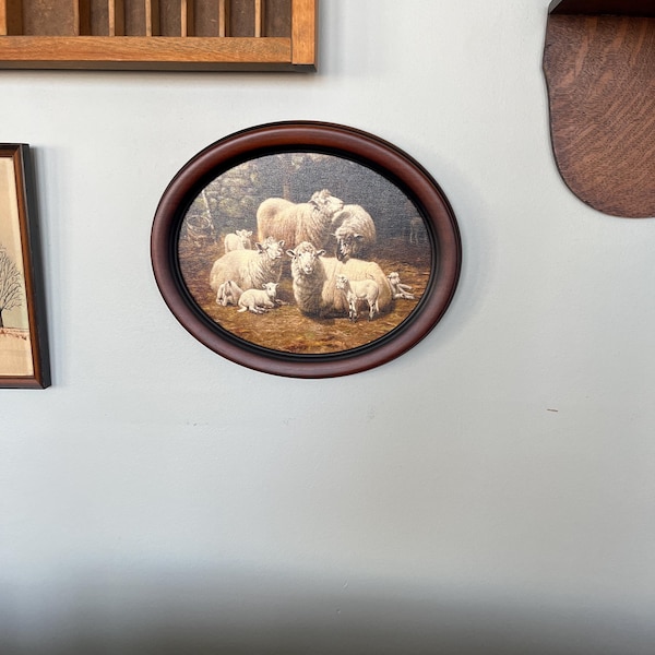 Framed Boy Praying Oil Painting Canvas Print, Framed Vintage Young ...