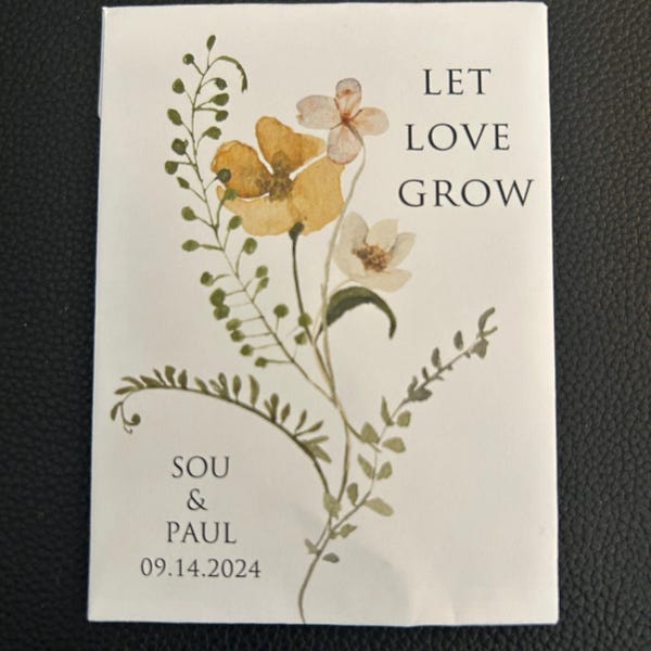 Baby Shower Seed Packet Favors, Baby Shower Favors, Baby in Bloom, Let ...