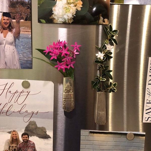 Magnetic Bud Vase Boutonniere Strong Magnet Lapel Pin Antique Vintage ...