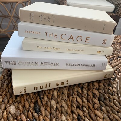 Neutral Books Staging Books Home Decor Decorative Books - Etsy