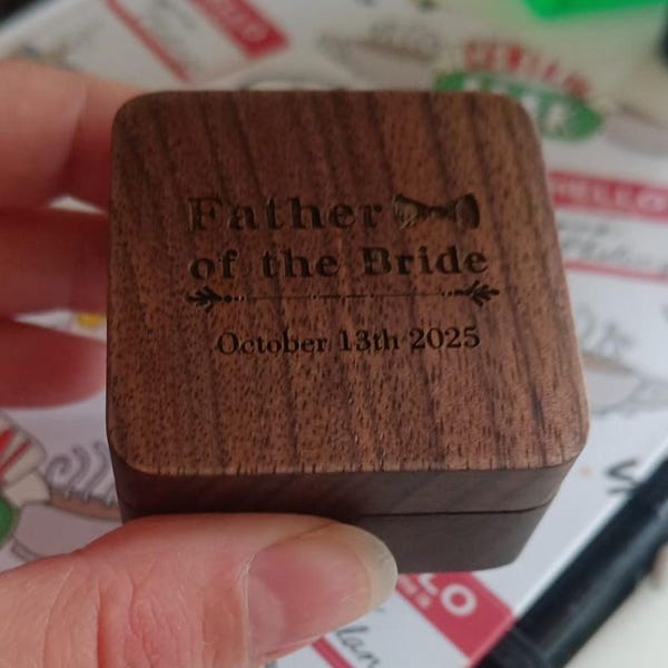 Personalised Father of the Bride Gift Cufflinks, Engraved Cufflinks ...