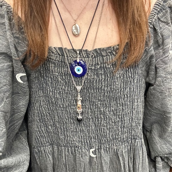 Protection Necklace Witchcraft Amulet Wicca Jewelry Witchy Necklace