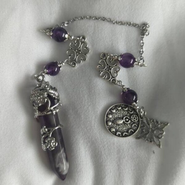 Luna Moth Pendulum Divination Tool, Opalite Crystal Pendulum, Scrying ...