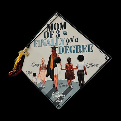 Custom Mommy Did It Graduation Cap Topper, Personalized Mom and Child ...