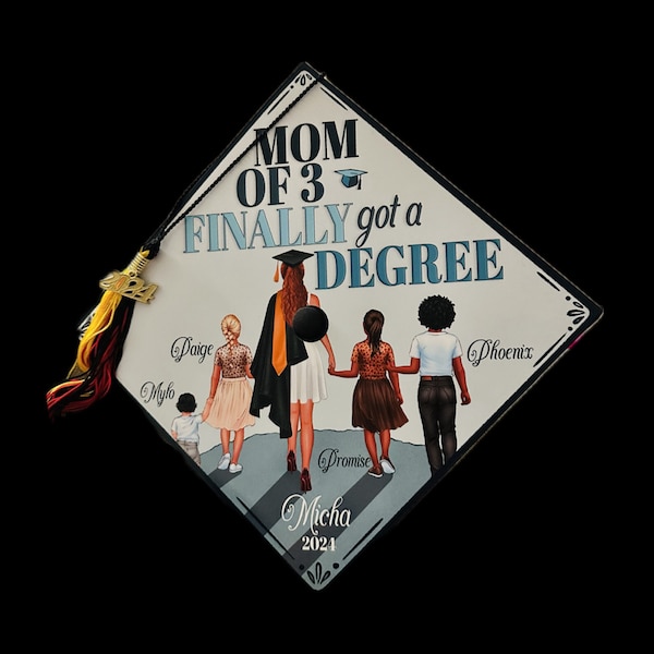 Custom Mommy Did It Graduation Cap Topper, Personalized Mom and Child ...