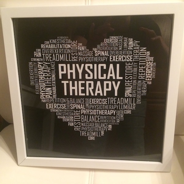 Physical Therapy Poster, PT Heart Canvas, Physical Therapist Poster ...