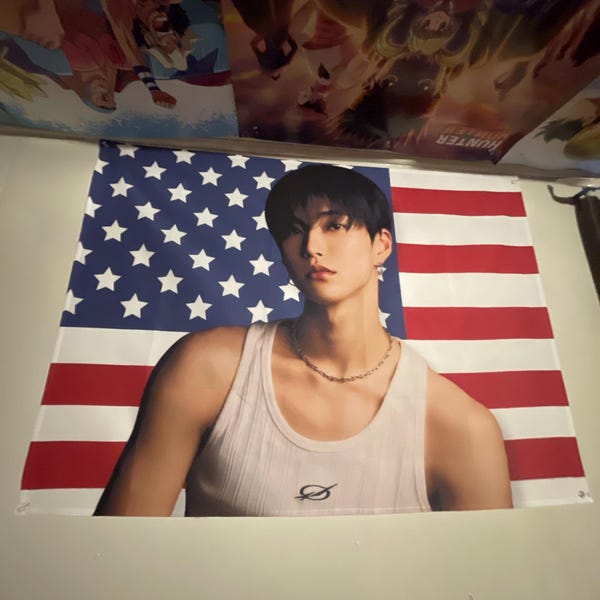 ITZY Yeji America Flag Banner, Itzy World Tour Kpop Flag, Born to Be ...