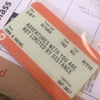 Personalised Train Ticket, Friendship Gift, Best Friend Gift, Wallet ...