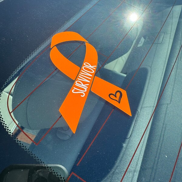 Personalized Orange Awareness Car Decal | Custom Name Multiple ...