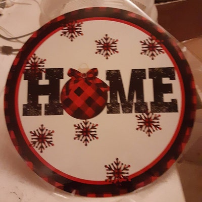 Home Buffalo Plaid Christmas Sign, Buffalo Plaid Country Christmas Sign ...