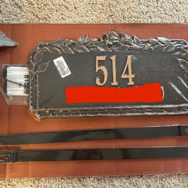 LAWN MOUNTED Address Plaque. Personalized Large Rectangle Plaque ...