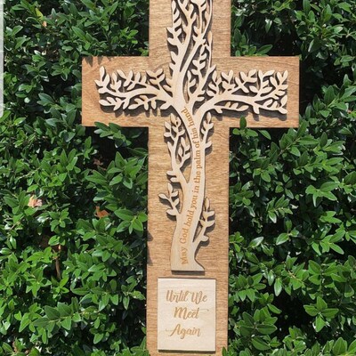 Large Tree of Life Cross With Quote Baptism Cross Confirmation Cross ...