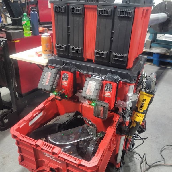 Packout Mount for Milwaukee M12 & M18 Charger (#48-59-1812, 48-59-1808 ...