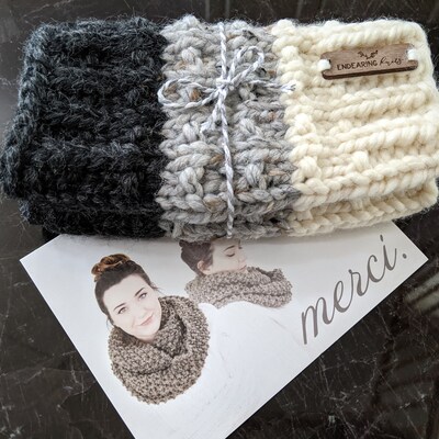 Knitting Hat Pattern Knit Double Brim Tuque Red Slouchy Beanie Pompom ...
