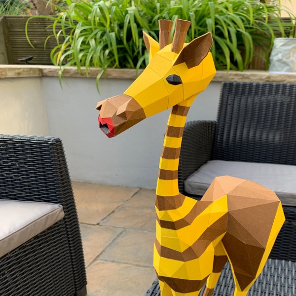 Giraffe Papercraft Sculpture, Printable 3D Puzzle, Papercraft Pdf ...