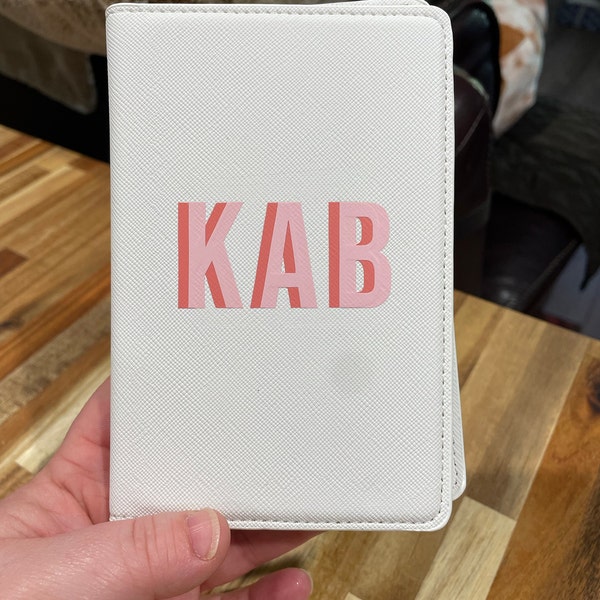 Shadow Monogram Passport Holder // Monogrammed Passport Cover ...