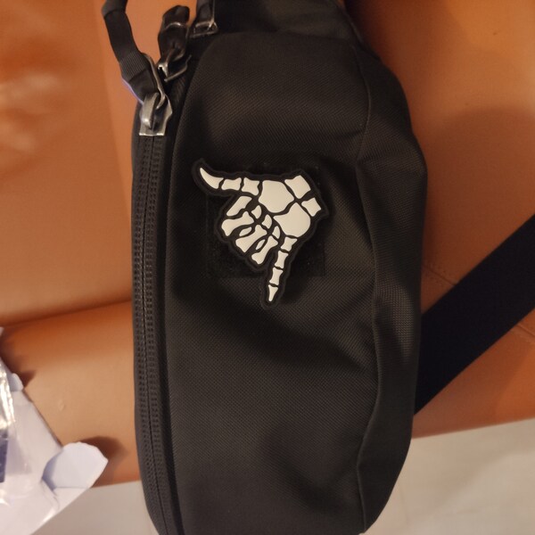 Shaka Hang Loose Gesture Hand Skeleton Bones Rubber Patch - Etsy