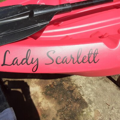 Custom Kayak Name Decal, Canoe Decals, Decals for Paddleboard ...
