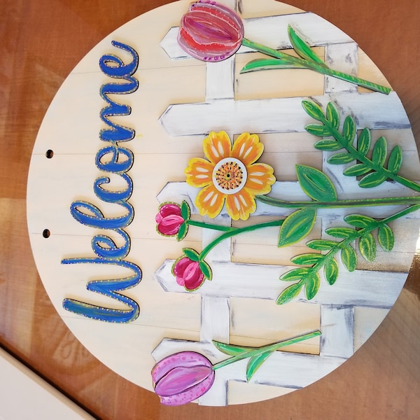 Welcome Door Sign - DIY Front Door Sign - DIY Welcome Door Sign - Make ...