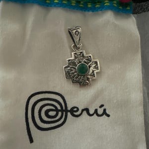 18k Solid Gold Pendants, Peruvian Jewelry, Healing God, Inca Pendant ...