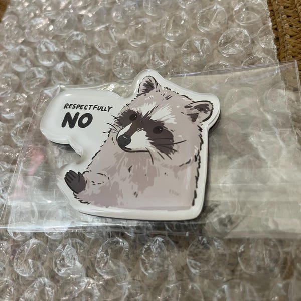 Garbage Crew Possum | Acrylic Pin | Cute Funny Design | Gifts Under 10 ...