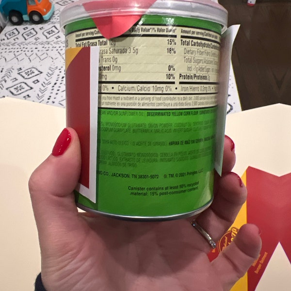 Pringles Label for Shaker / Pringles Can / Canva Template - Etsy