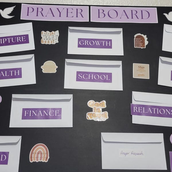 Prayer Board Starter Kit | Pink Prayer Board Template - Etsy