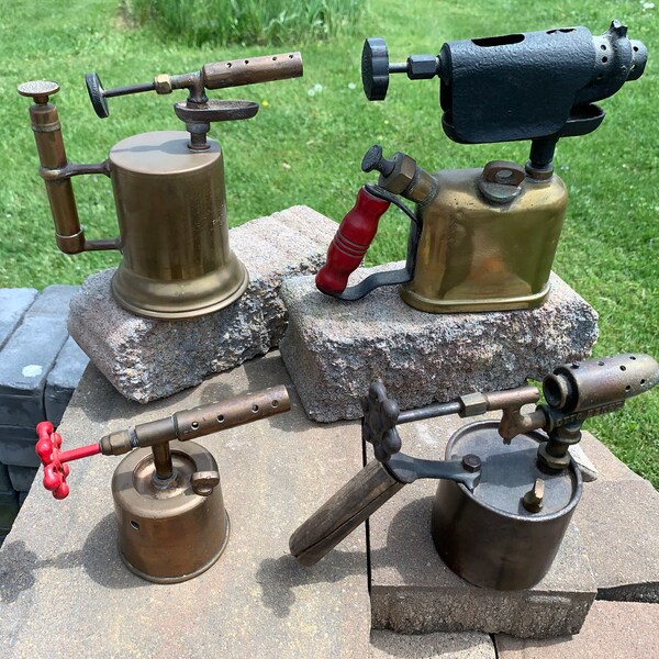 Vintage Blow Torch With Wooden Handle-turner Brass Works, Sycamore IL ...