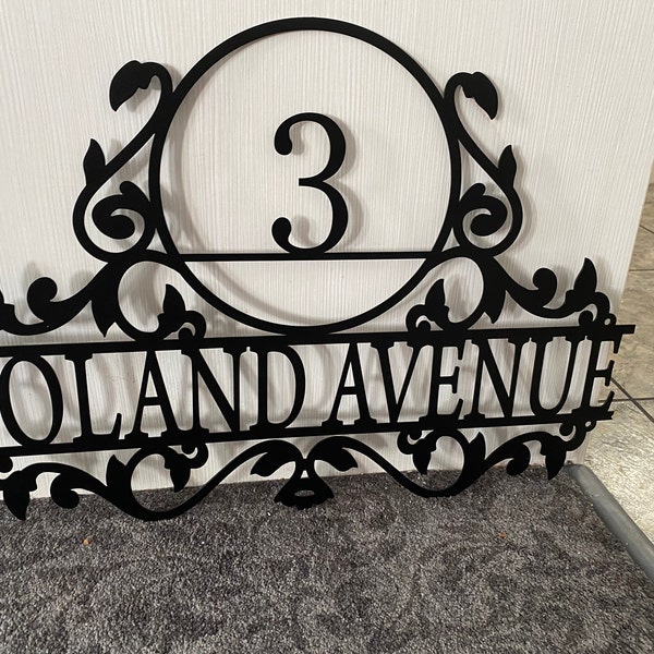 Personalized Metal Address Sign for House Custom Number Sign Street ...