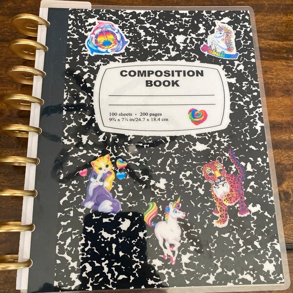 Front and Back Cover Set Composition Book With Stickers for Use With ...