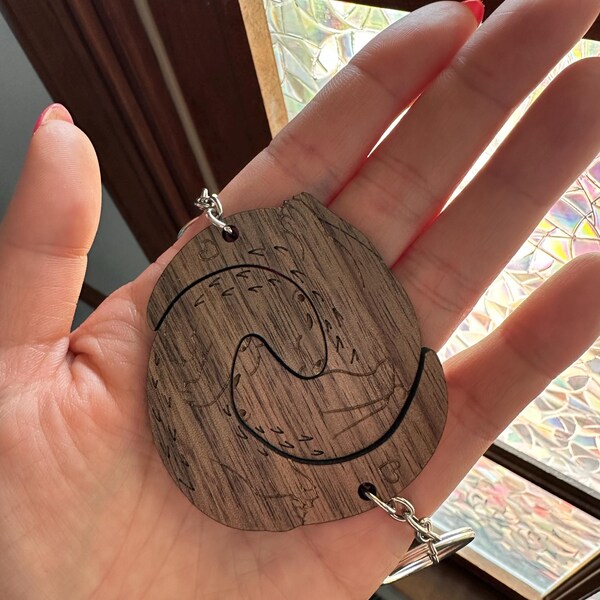 Interlocking Fox and Dragon Keychains Friendship or Relationship ...