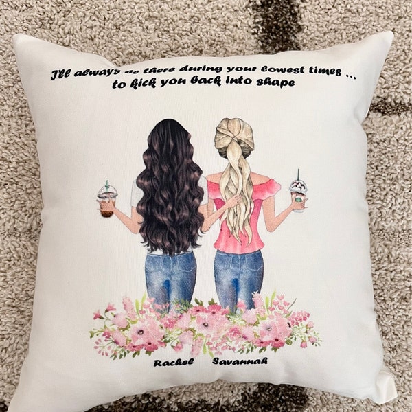 Custom Best Friend Pillow – Personalized Gift for Birthday, Cousin or ...