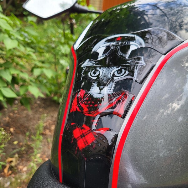 Skeleton Rider Universal 3D Tank Pad Sticker Decal for Motorcycle or ...