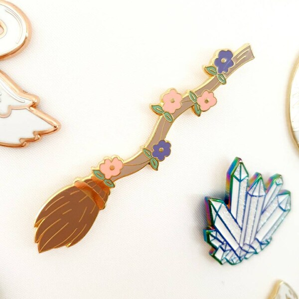 The Enchanted Blossom Broom Pin - Etsy