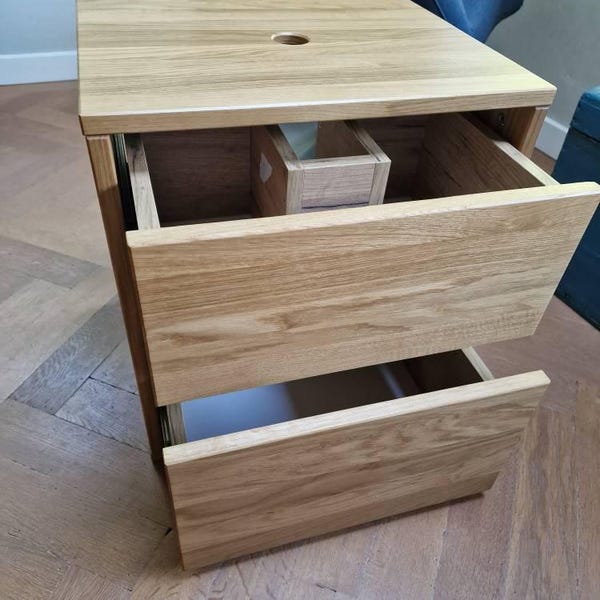 Floating Modern Oak Bathroom Vanity With Drawer - 500mm | 600mm | 800mm ...
