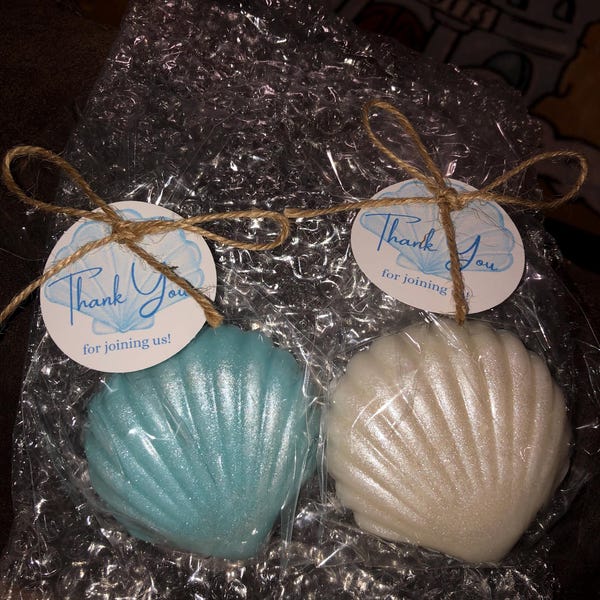 Shiny Sea Shell Soap Favors Baby Shower Under the Sea Bridal Shower ...