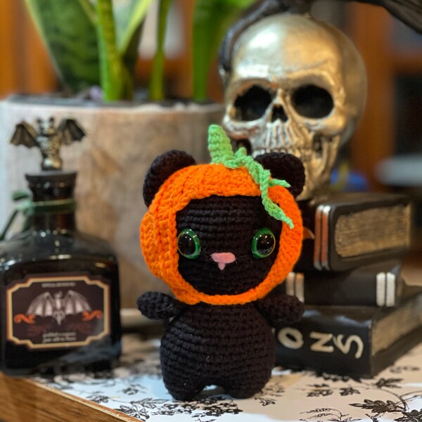 Crochet Halloween Cat Pattern, Crochet Cat Amigurumi Pattern, Crochet ...