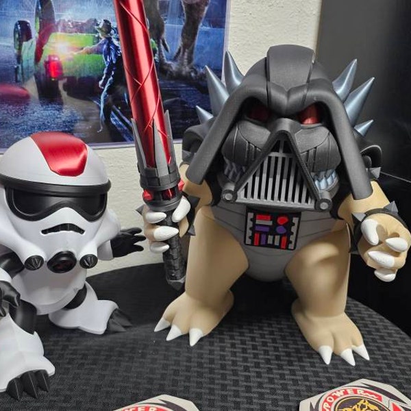 Mariolorian With Fire Saber and Groshi | Mario and Mandolorian Mashup ...