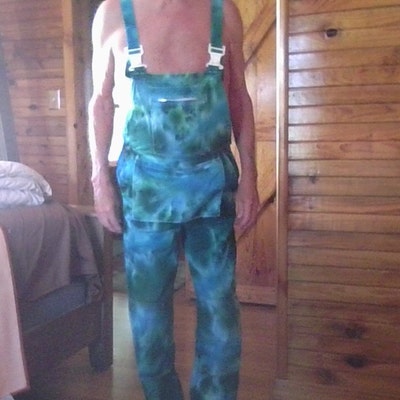 3XL Mahogany Bay Genderless Overalls Cotton Ice Tie Dye Garment ...