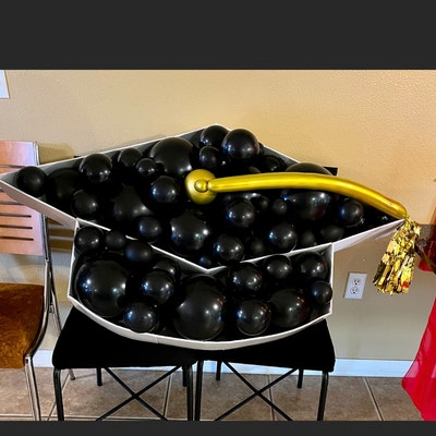Graduation Hat From Balloons, Mosaic Template, Grad Cap Mosaic From ...