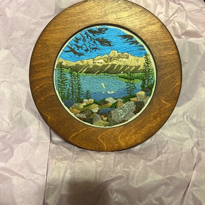 Wood Embroidery Disk spring Flowers Perforated Disk Pattern for ...