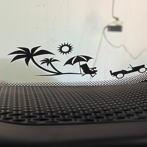 Beach Paradise 4x4 & Car Windshield Vinyl Decal Sticker - Etsy