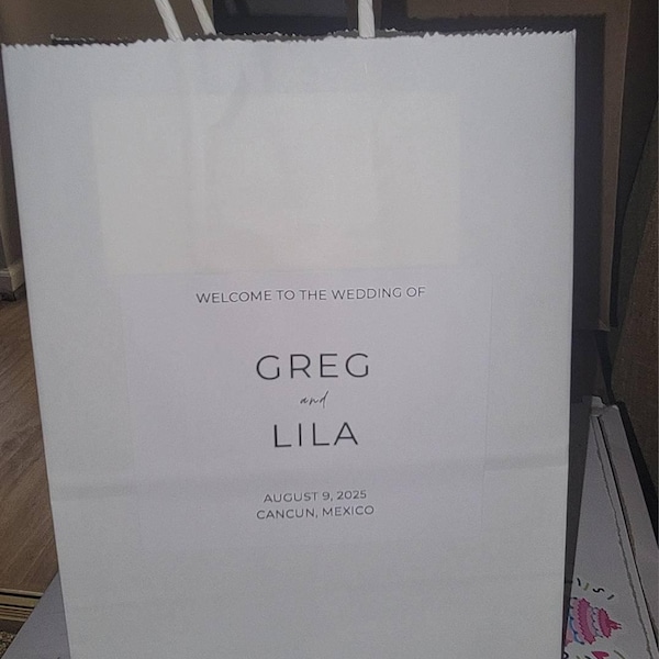 Wedding Welcome Bag Sticker - Welcome Bag for Hotel Guests Stickers ...