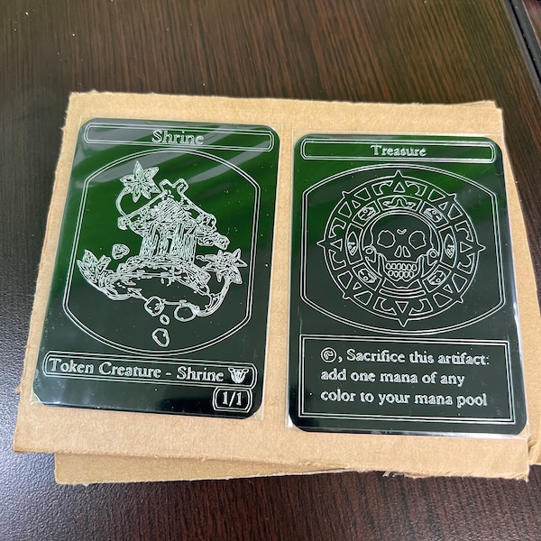 Cursed Magic the Gathering Treasure Token: Etched Aluminum - Etsy