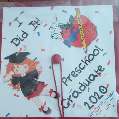 Kindergarten Graduation Cap Topper & Certificate Preschool Graduation ...