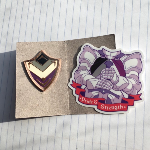 Pride Enamel Pin LGBT LGBTQ Queer Progress Rainbow Flag Shield Sword - Etsy